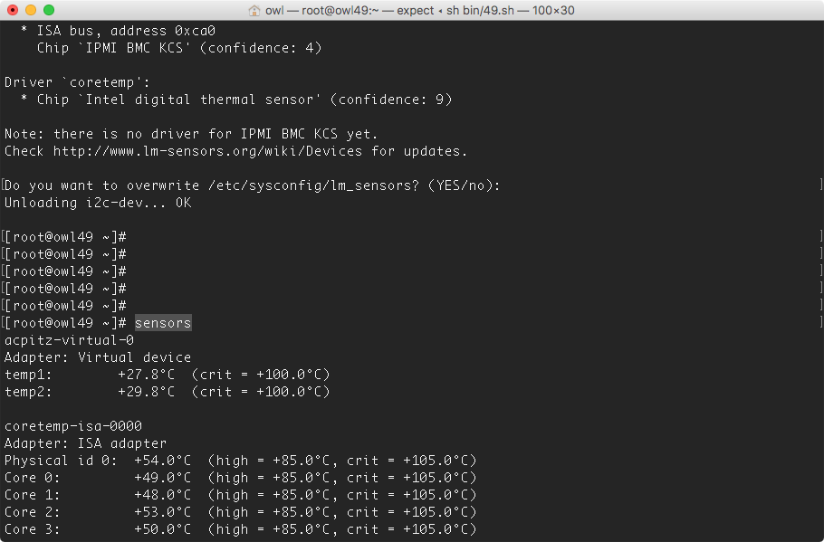 centos : cpu temperature monitor, lm_sensors » Blog Archive » OWLlab.org